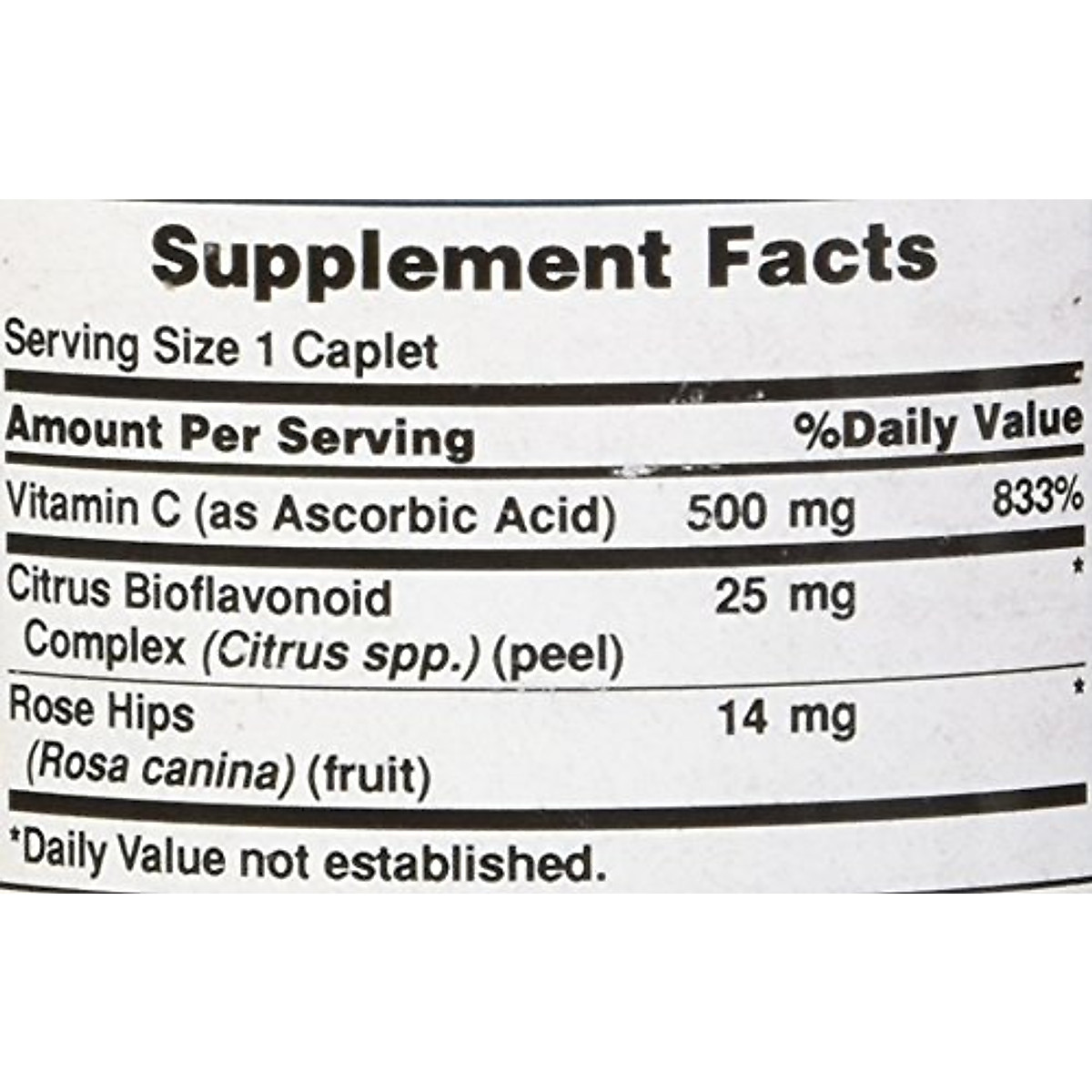 Puritans Pride Vitamin C-500 Mg With Bioflavonoids & Rose Hips Taplets, 100 Count