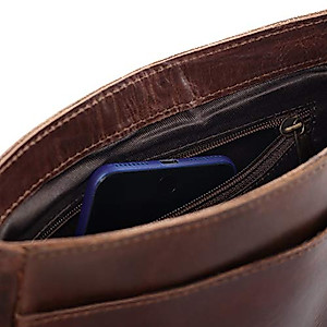 SID & VAIN shoulder bag & cross-body bag YALE tote bag handbag I Premium Leather top-handle bag leather bag woman brown