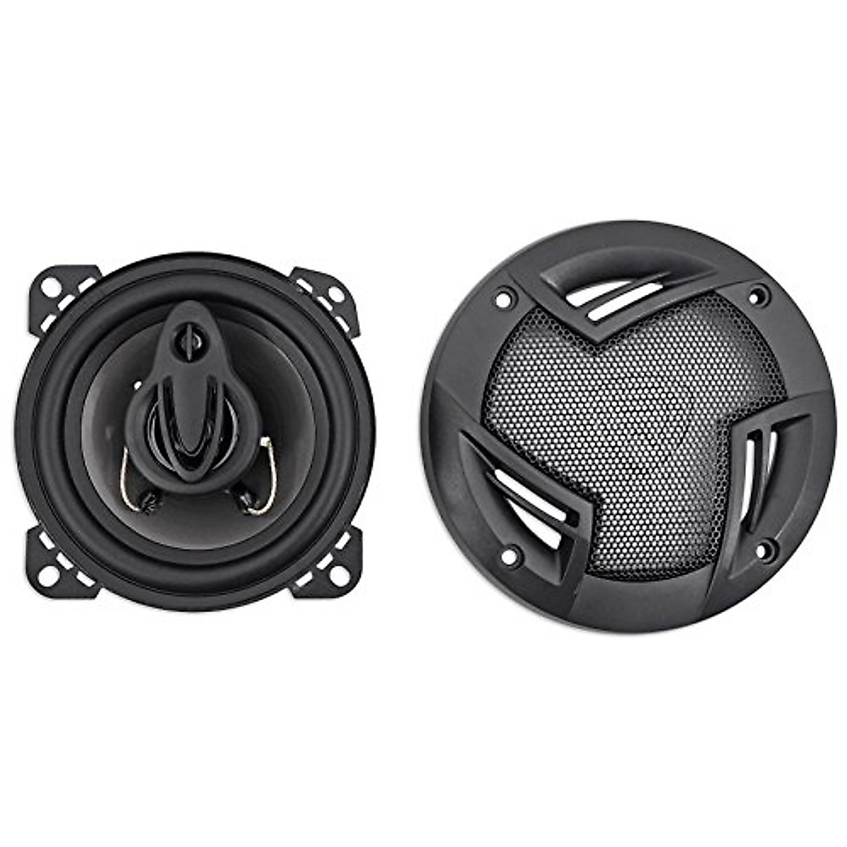Pair Rockville RV4.3A 4" 3-Way Car Speakers 500 Watts / 70w RMS CEA Rated Total