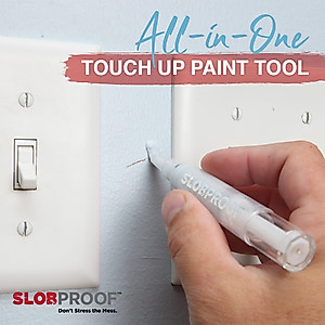 Slobproof 5-Pack Replacement Brush Tips for Refillable Touch up Paint Pen, Refillable Paint pens for Walls, Touch up Work, Fillable Paint Pens for Touch-up Brush Tool for Paint Syringe with Brush Tip