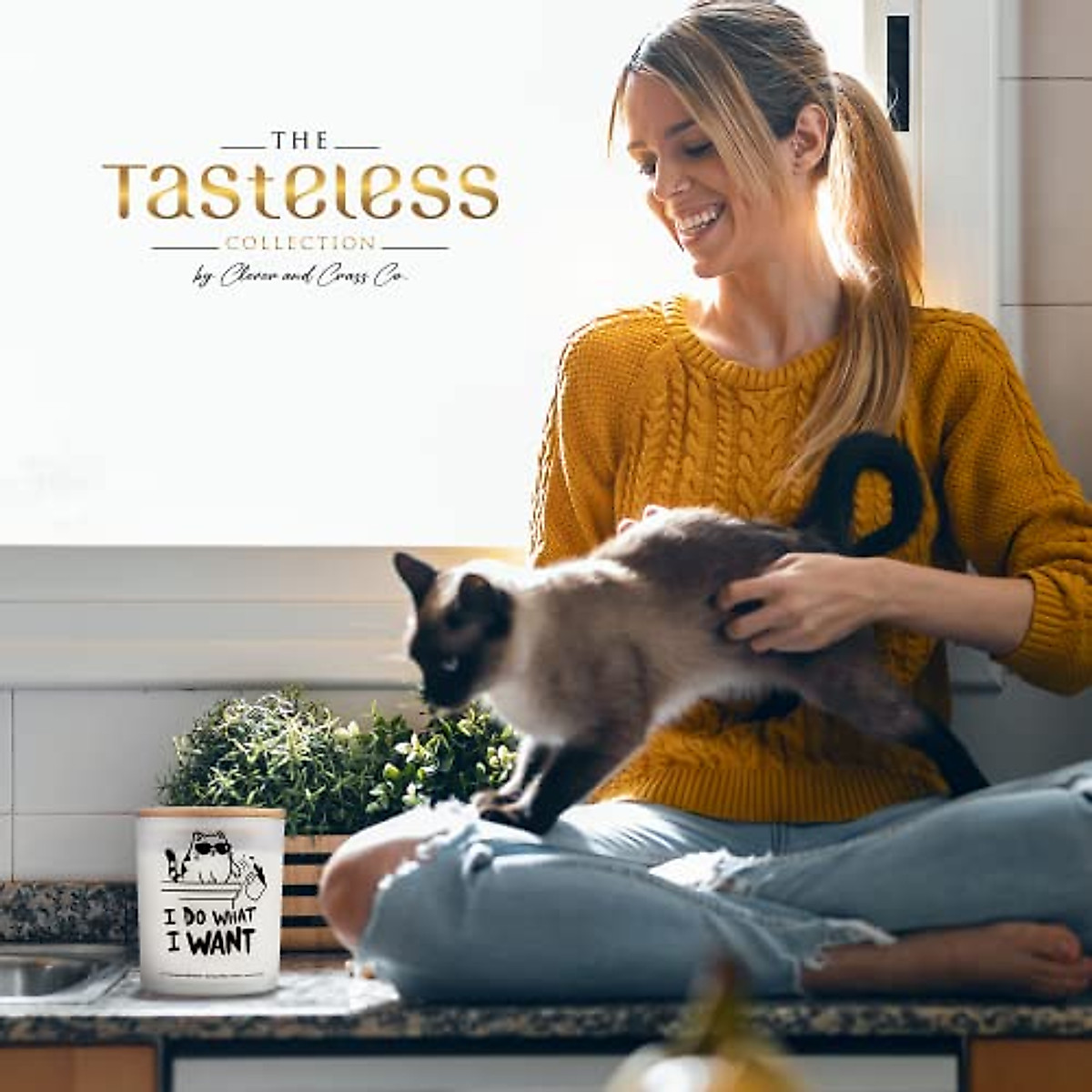 Cat Gifts for Cat Lovers - Cat Lovers Gifts for Women Funny Cat Mom Pet Candle, Christmas Cat Stuff for Cat Dad Gifts, Cat Decor for Room, Bathroom, Home Office Desk Decorations, Crazy Cat Lady Things