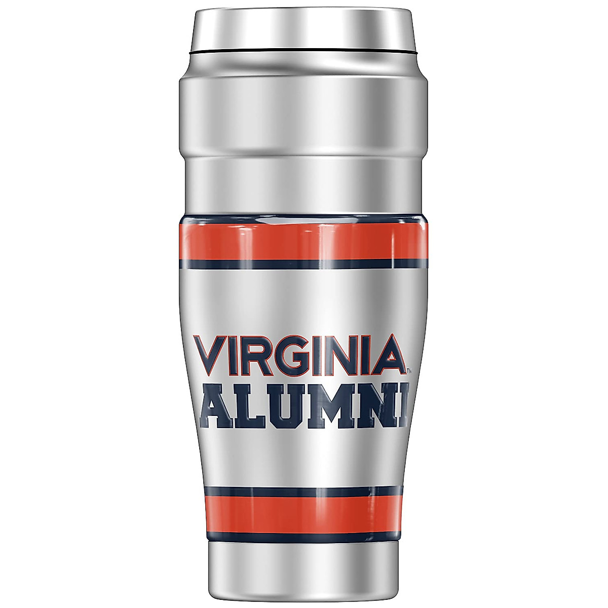 THERMOS University of Virginia OFFICIAL Alumni STAINLESS KING Stainless Steel Travel Tumbler, Vacuum insulated & Double Wall, 16oz
