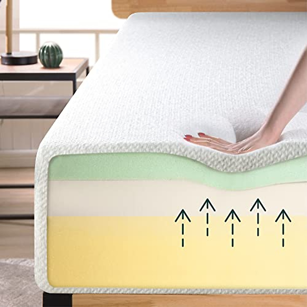 ZINUS 12 Inch Ultima Memory Foam Mattress, King, Fiberglass Free, Pressure Relieving, CertiPUR-US Certified, Mattress in A Box, White