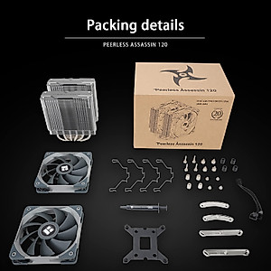 Thermalright Peerless Assassin 120 CPU Air Cooler, 6 Heat Pipes, Dual 120mm TL-C12 Fans, Aluminium Cover, AGHP Heatsink Technology, for AMD AM4/AM5/Intel LGA 1700/1150/1151/1155/1156/1200