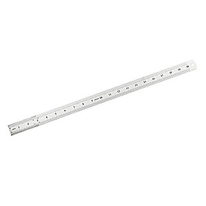 uxcell Straight Ruler 500mm 20 Inch Metric Stainless Steel Measuring Tool with Hanging Hole 3pcs