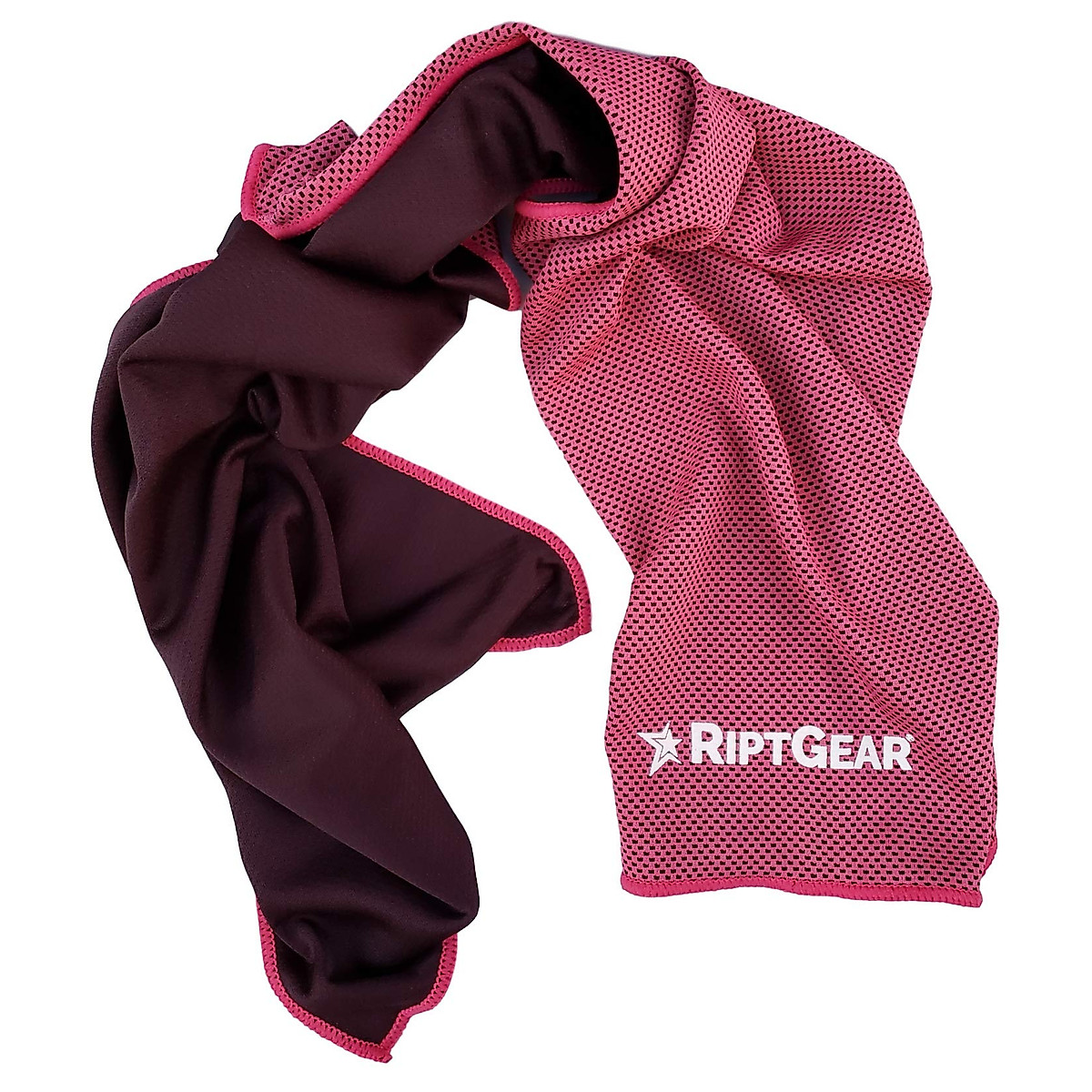 RiptGear Instant Cooling Towel - Great Workout Towel, Gym Towel and Sweat Towel - Ideal Cooling Towels for Fitness and Exercise, Gym, Yoga, Sports, Pilates, Travel, Running and Hiking (Pink)