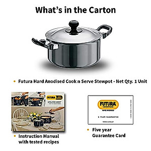 Hawkins/Futura Hard Anodised Cook and Serve Stewpot, 2.25-Liter