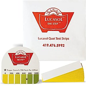 Lucasol Quat Test Strips For Proper Dilution And Concentration Of Cleaning Products, Individual, Cleaning Supplies For Home Improvement, Pre-Cut Testing Strips (Pack Of 15)