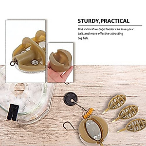 1 Set Inline Method Feeders Set Carp Fishing Tackle Fishing Accessories with 4 Sinkers Carp Fishing for Bait Holder Tool