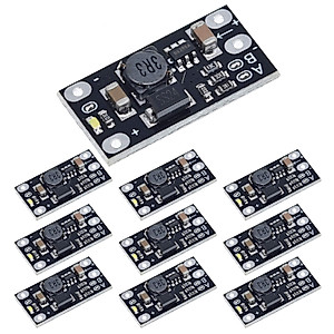ANMBEST 10PCS Mini Boost Module 3.7V to 5V 8V 9V 12V Step Up Board with LED Indicator for Electronic DIY