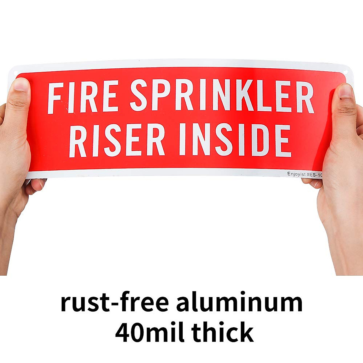 Fire Sprinkler Riser Inside Sign, 12"x 4" .04" Aluminum Reflective Sign Rust Free Aluminum-UV Protected and Weatherproof