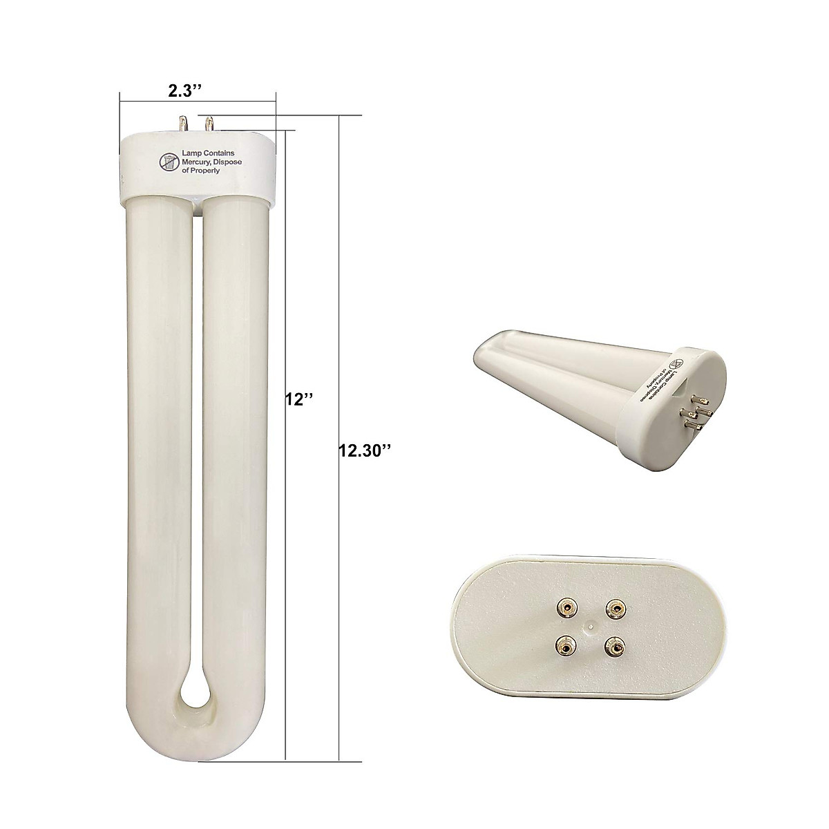 Konideke BF-150 Replacement Bulb,12 Inch 40W BK-80D, Stinger/Dejay U/V40, U Shape 365nm BL Lamp Tube,12 inch Length 2 Count