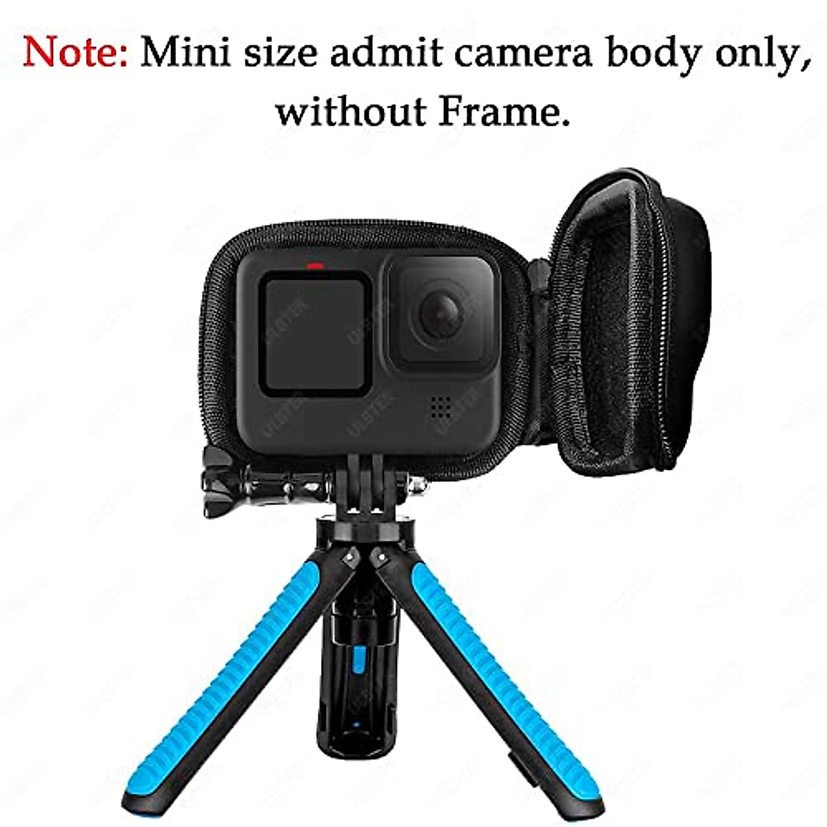 Mini Storage Bag Case for GoPro Hero 11 10 9 Black +Hero11 Hero10 Hero9 Rubber Lens Cap Cover, ULBTER Carrying Portable Boxes Accessory for Go pro Hero9 [2+1 Pack]