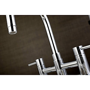 Kingston Brass KS8271DLBS Concord Bridge Kitchen Faucet, Polished Chrome