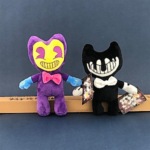 Msfdcdr Bendy Plush Toys Doll 11.8“ Cute Game Horror Bendy Plush Soft Stuffed Animals Toys for Kids Children and Game Fans (White Bendy)