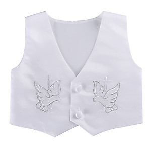 Baby Boy Christening Outfits Baptism Long Sleeve Suit Set with Hat, Cross Socks, 3-6 Months