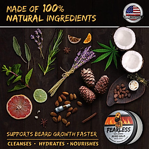 Claev Beard Balm (2 oz), 100% Top-Grade Natural Beard Conditioning & Styling Balm, Designed for Rugged, Active, or Outdoorsy Men, Includes Shea Butter, Vegan Beeswax, Cedarwood Oil, is a US Company