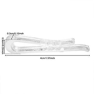 HONBAY 300PCS Clear Plastic U Shape Alligator Clips for Folding Shirt Ties Pants and Sheet