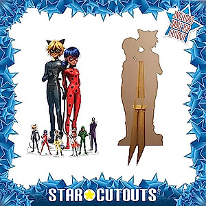 Star Cutouts SP016 Miraculous Party Pack Cardboard Cut Out Height 135cm Miraculous: Tales of Ladybug & Cat Noir