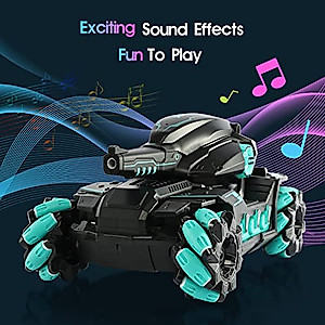 RC Tank That Shoots BBS, Nerf Tank Toy Kids Gift, RC-Remote-Control-Tank-Toy for 8 Year Old Boy Toys, Hand Controlled RC Car with Water Bullet, Nerf Robot Hand Remote Control Car for Boys Age 8-12