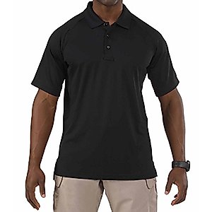 5.11 Tactical Men's Performance Short Sleeve Polo Shirt, Style 71049, Black, 2X-Large