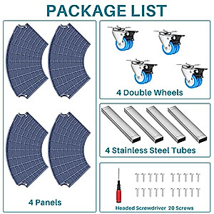 Senwow Plant Stand with Wheels, 15-22 Inch Adjustable Plant Caddy with Wheels Indoor Outdoor, Large Plant Cart Dolly with Casters for Flower Pot Garden Pot Mover