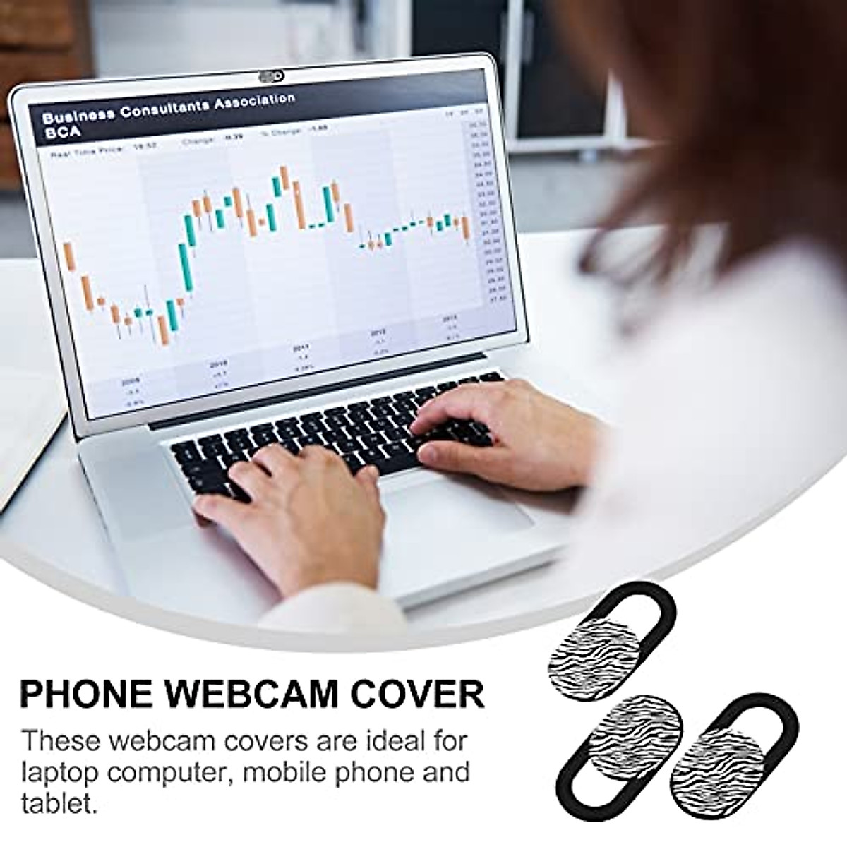 OSALADI Computer Camera Computer Camera Computer Stickers 3pcs Webcam Cover Slide Laptop Camera Cover Slide Blocker for Computer Tablets Black Slides Computer Stickers Computer Stickers