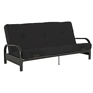 Mainstay.. Metal Arm Futon with 6" Mattress, (1, Black)