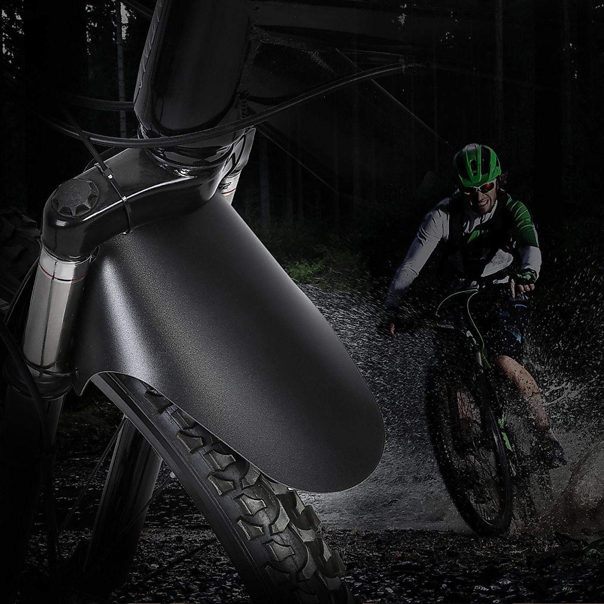 Alomejor Bike Mudguard Tire Guard Mountain Bike Front Rear Bike Tire Splash