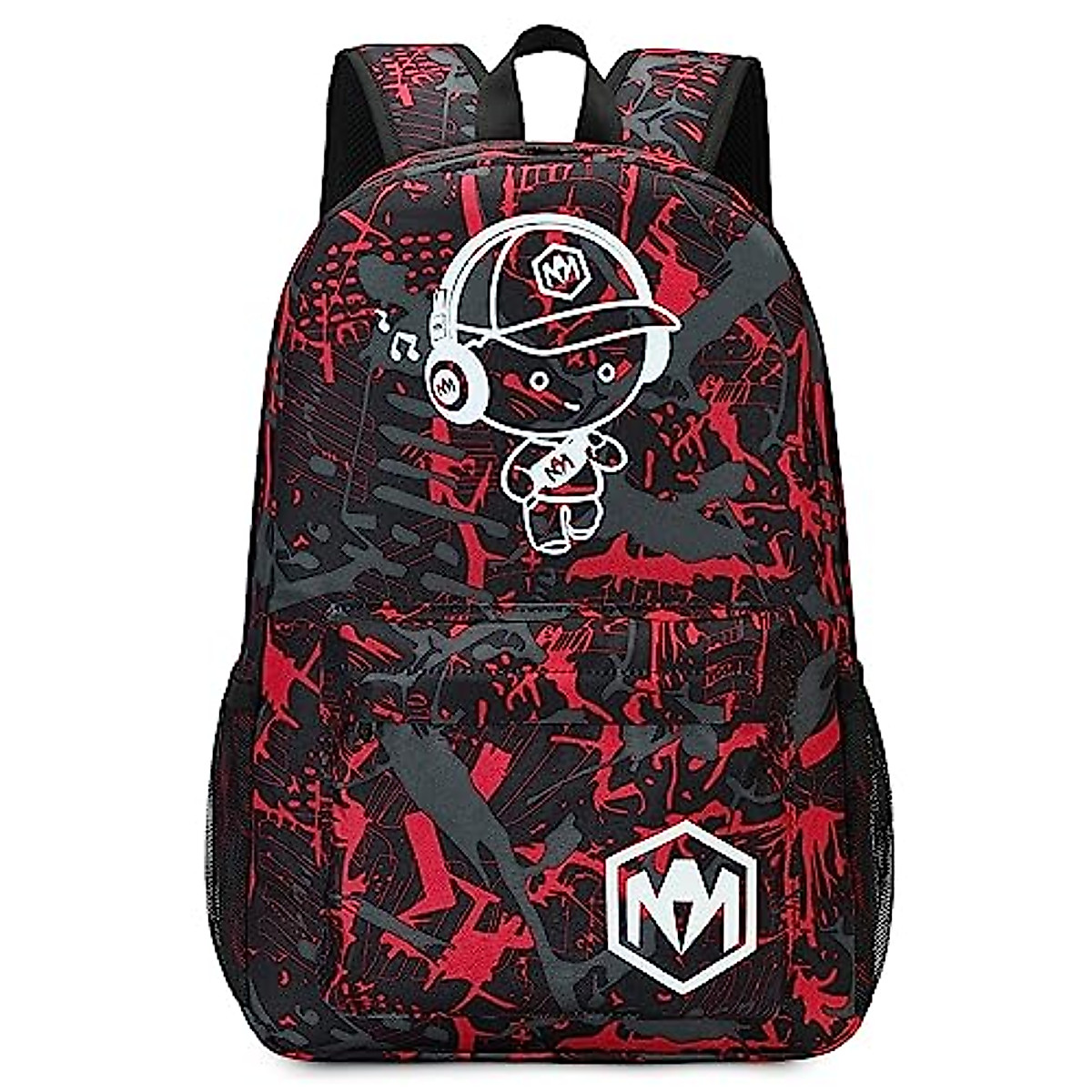 School Backpack for Teen Boys Bookbags Elementary High School Laptop Bags MenTravel Daypacks (Red)
