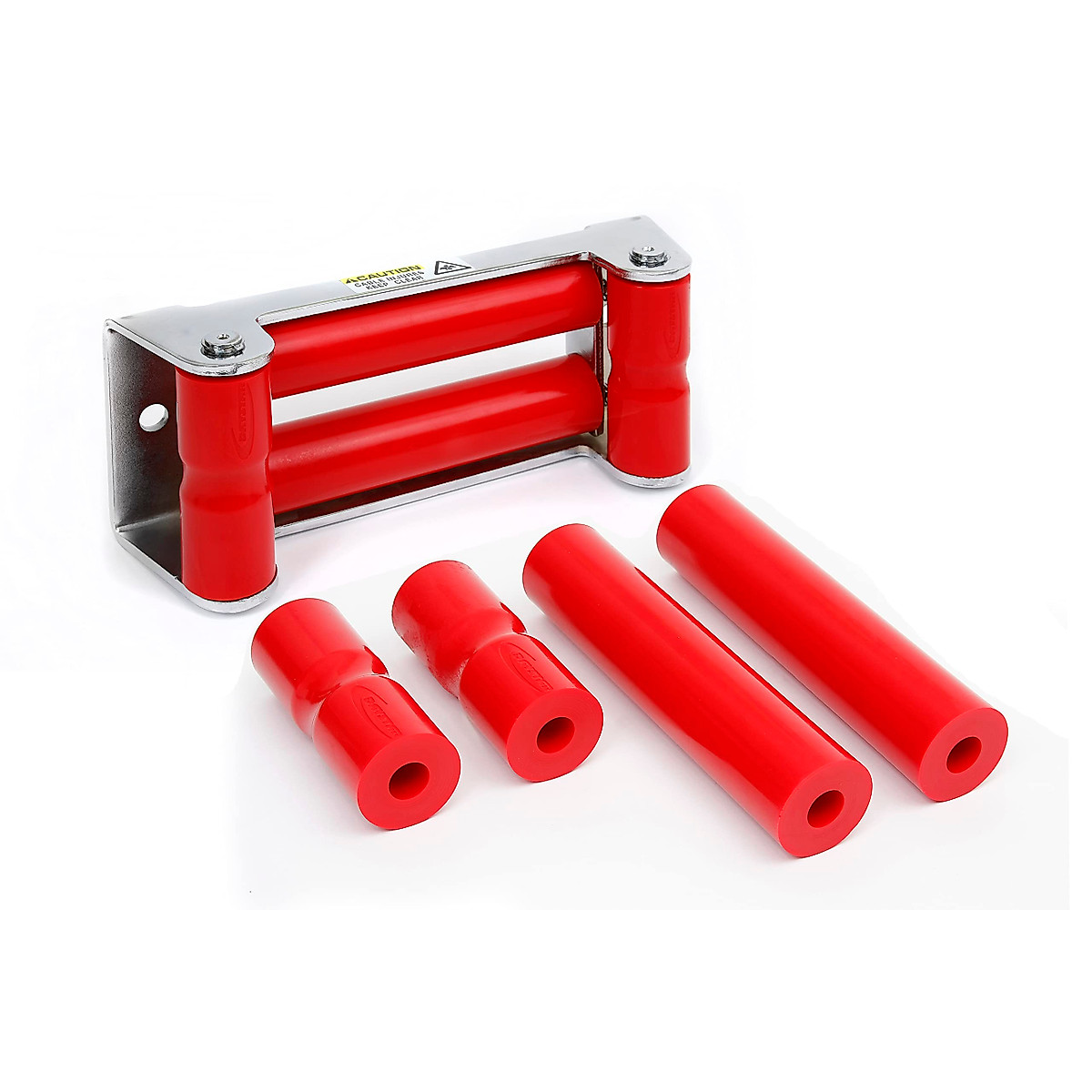 Daystar, Polyurethane Red Rope Rollers For Winch Roller Fairleads, fits most 8k lb to 12.5k lb winches, KU70054RE, Made in America