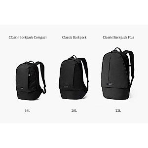 Bellroy Classic Backpack Compact – (Laptop Bag, Laptop Backpack, 16L) - Black