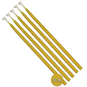 Hyoola Beeswax Skinny Taper Candles – 50 Pack - Natural Dripless Decorative Candles with Long Lasting Burn – Elegant Taper Design, Soothing Scent – 9” Tall – Handmade in The USA