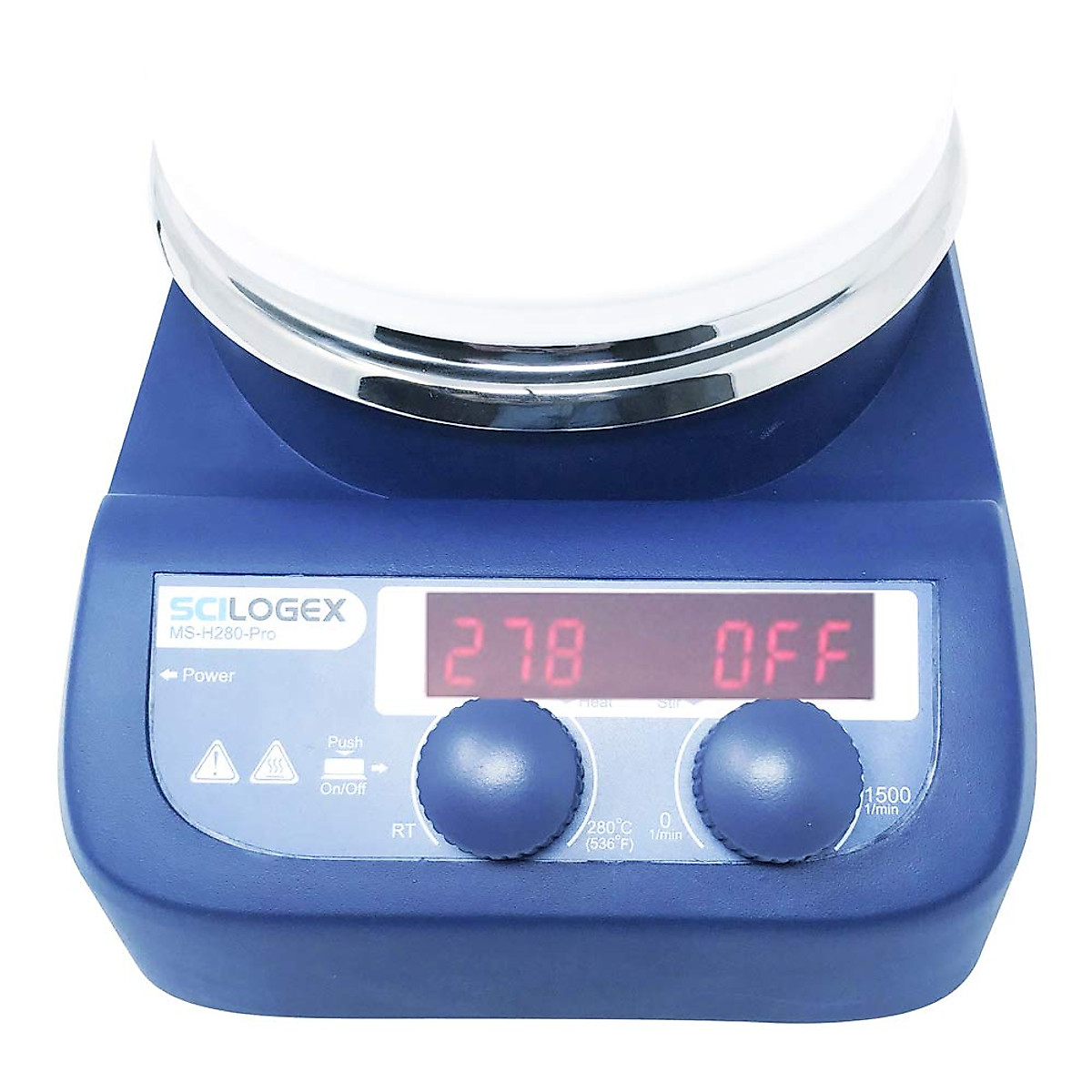 Scilogex Magnetic Hotplate Stirrer, MS-H280-PRO, 5 in. LED Mixer, Lab Hot Plate, up to 280C and 1600RPM, with Individual Heating and Stirring Controls