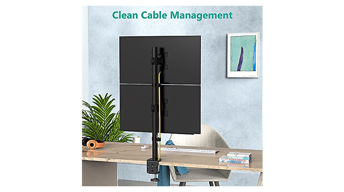 WALI Dual Monitor Desk Mount for 27" Screens