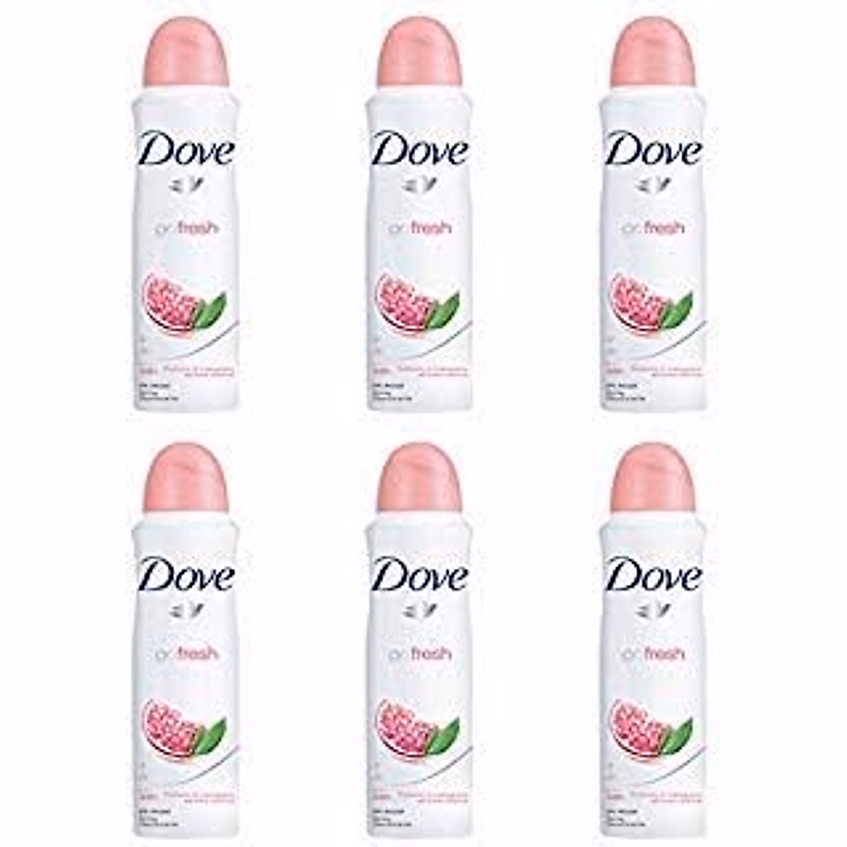 Dove Go Fresh Pomegranate & Lemon Verbena Deodorant Spray 150 ml / 5 oz (6-Pack)