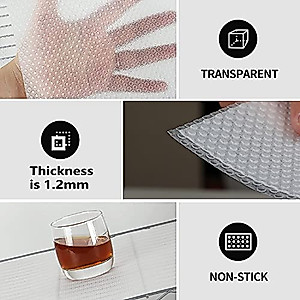 PABUSIOR Shelf Liner for Wire Shelves - (Precise Size 23.5 x 197 Inch, Clear) Transparent Thick Pantry Shelf Liners for Kitchens Cabinet, Under Sink, Waterproof Easy to Cut Drawer Liner for Shelving