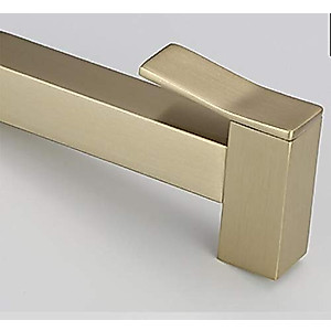 HOMCBEC Brushed Gold Brass Square Toilet Handheld Bidet Shower Spray Wall Bracket Hose,Baby Diaper Cloth Washer, Hand Held Sprayer Shattaf Toilet Attachment Set (Bidet Sprayer+Holder+Hose)