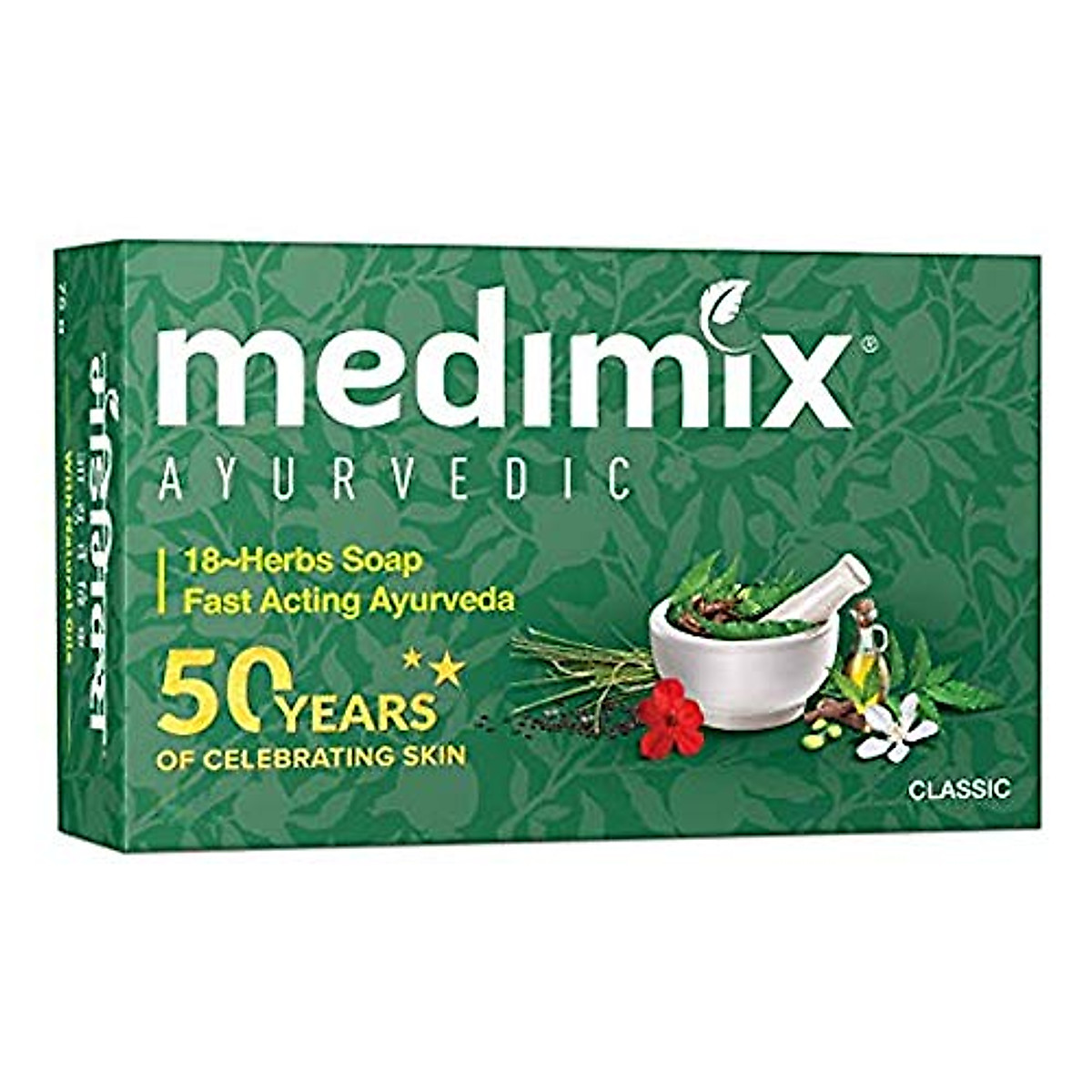 Medimix Ayurvedic 18 Herb With Natural Oils Everyday Skin Protection - 75g (Pack of 2)