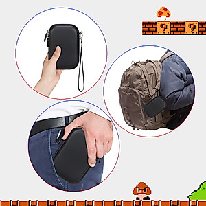 BOVKE Carrying Case For Nintendo Game & Watch: Super Mario Bros Handheld Game Consoles Classic Device, Extra Mesh Pocket for Charging Cable, Black
