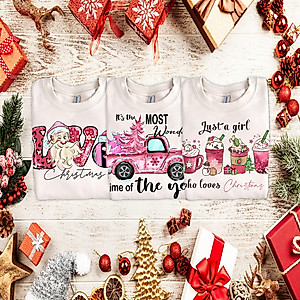 11 Sheets Christmas Iron on Letters transfers for t Shirts - Christmas HTV Heat Transfer Vinyl Iron on Decal Patches Design - Christmas Crafts Iron on Decals for Women