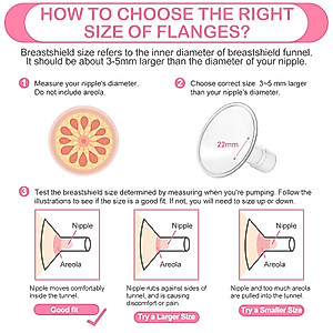 Belmikal 14mm Flange Compatible with Spectra S2 Spectra S1 9 Plus Ameda MYA Motif Luna Breastpumps Replacement to Spectra Pump Parts and Spectra Flanges. Compatible with Spectra Parts/Accessories