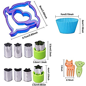 Sandwich Cutters for Kids Vegetable Fruit Fun Crust Cutters Shapes for Children Bento Box and Lunch Box of All Ages