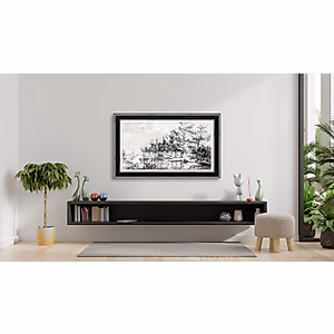 Frame My TV Deco TV Frames - Antique Silver & Black Smart Frame Compatible ONLY with Samsung The Frame TV (Fits 2021-2024 Frame TV, 55")