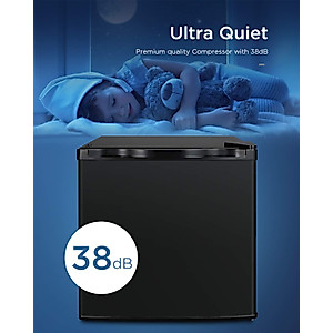 ADT 1.1 Cu.ft Upright Freezer with Compact Reversible Single Door,Removable Shelves Free Standing Mini Freezer with Adjustable Thermostat for Home/Kitchen/Office