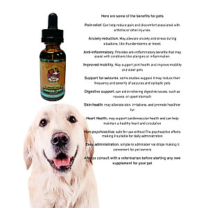 PUP-EZE Hemp Oil Pet Tincture, for Dogs and Cats, (2 Pack) Can Help with Anixeity, Stress,Pain, Arthritis,Stress Management and Joint Pain. Proudly Made in The USA 1000mg Hemp, (2) 1 oz 30 ml Bottles
