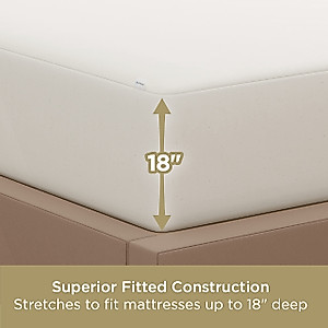 AllerEase Waterproof Mattress Pad with 100% Organically Grown Cotton Top - Queen