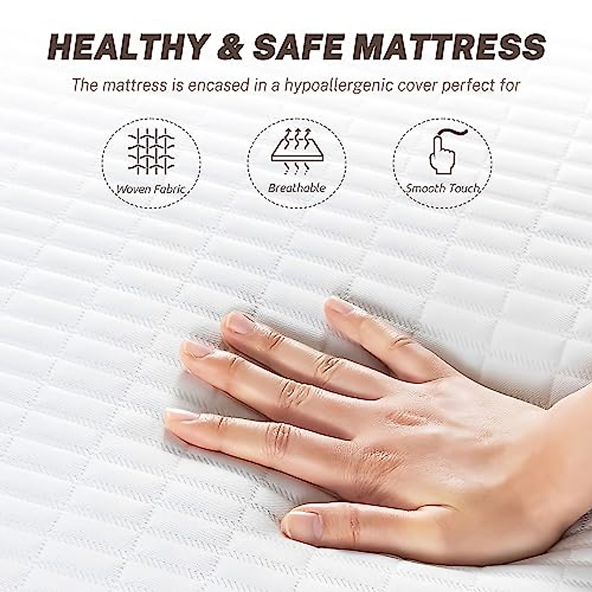 Dopinmin Full Size 6 Inch Gel Memory Foam Mattress Medium-Firm Mattress for Pressure Relief & Cooler Sleep, Mattress for Kids Adults Guest Room CertiPUR-US Certified, Bed in a Box