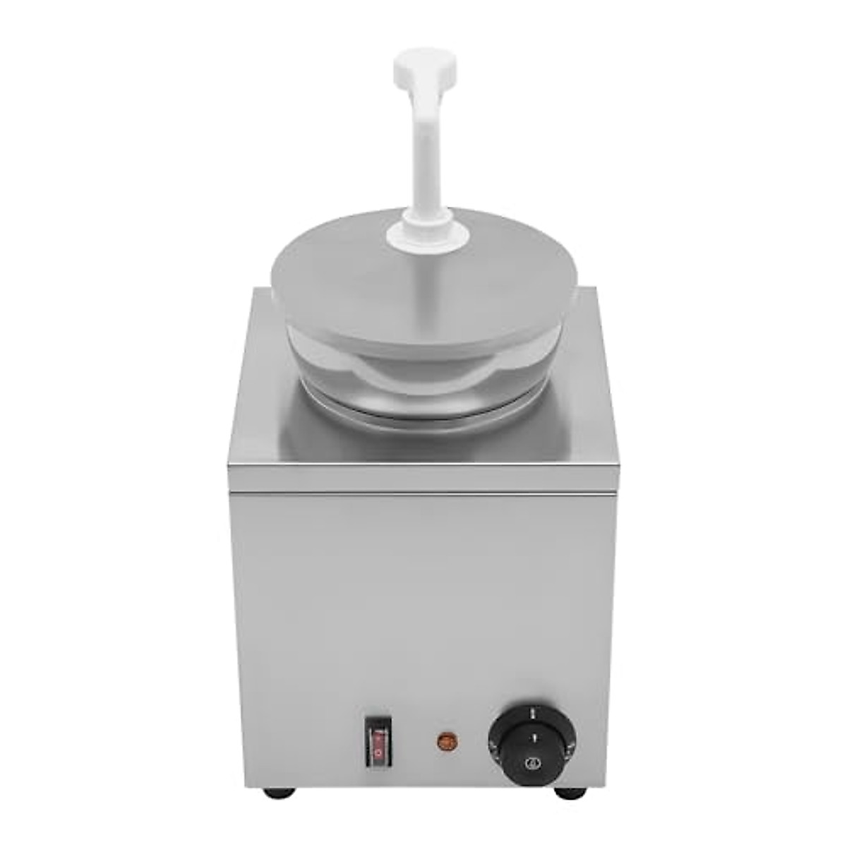 Stainless Steel Hot Fudge Warmer, 1.06Gal Electric Cheese Dispenser, Temperature Adjustment, for Hot Fudge Cheese Caramel