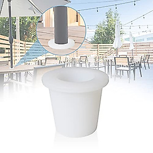 GHAMYEE 1 Piece Patio Table Umbrella Hole Ring Patio Umbrella Cone Wedge Plug Umbrella Stabilizer Sleeve for 2 to 2.5 Inch Patio Table Hole and 1.5 Inch Umbrella Pole Adapter (Transparent)